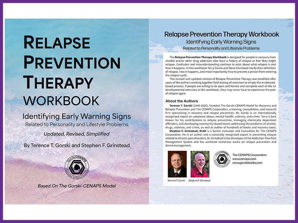 Relapse Prevention Therapy Workbook – Gorski Publications